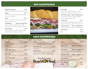 Deli Menu | Village Market Wilton